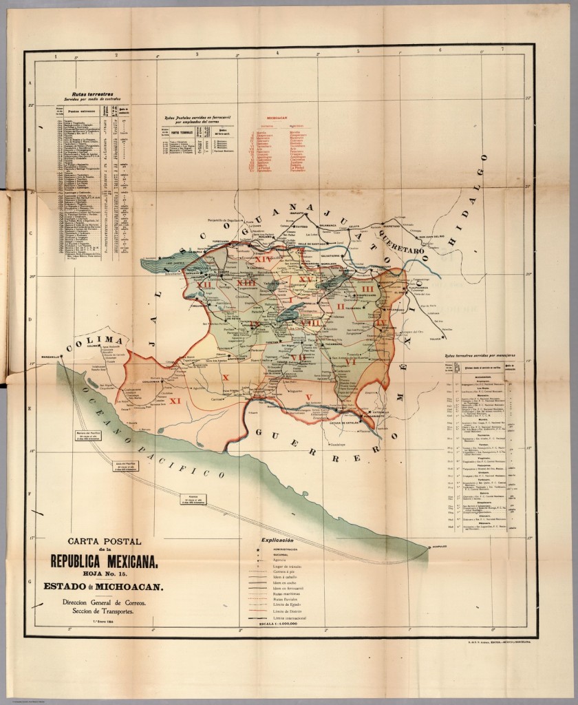 El Territorio De Michoacán En La Cartografía Siglos Xvii Al Xx